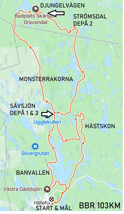 Karta & Baninfo – BBR Bergslagen gravel